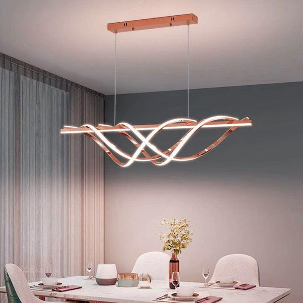 Rose Gold Modern LED Light Chandelier – Stello Light Studio
